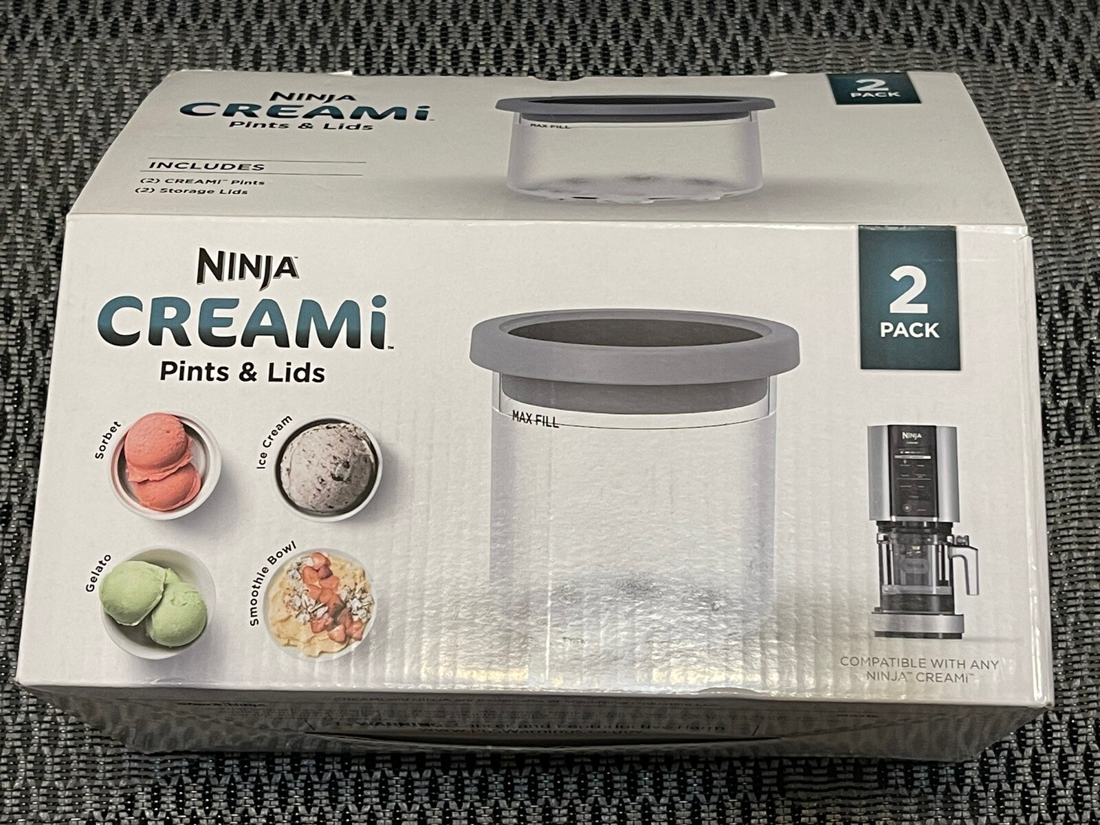 Ninja Creamy Creami Pints And Lids 2 Pack | eBay