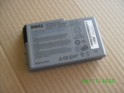 2 LOT - GENUINE DELL LATITUDE D500 D600 D610 6CELL 53WHR BATTERY C1295 ...
