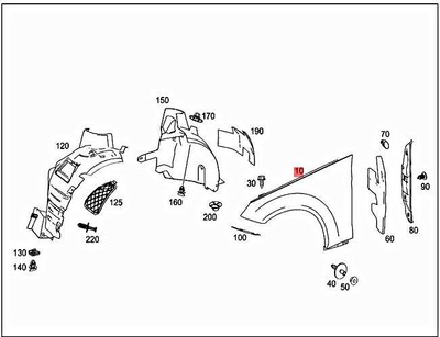 Genuine MERCEDES A207 C207 W207 Cabrio Coupe Right Fender front ...
