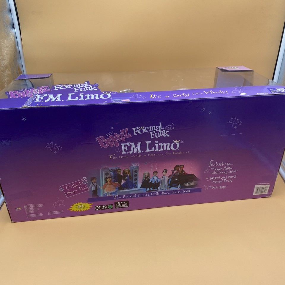 BRATZ Limo FORMAL FUNK F.M. IT'S A PARTY ON WHEELS LIMOUSINE CAR RARE ...