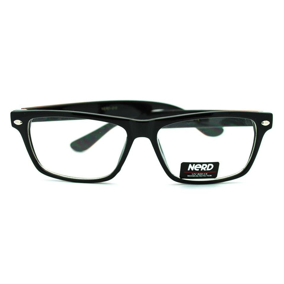 Clear Lens Glasses Rectangular Nerdy Smart Look Optical Frame | eBay