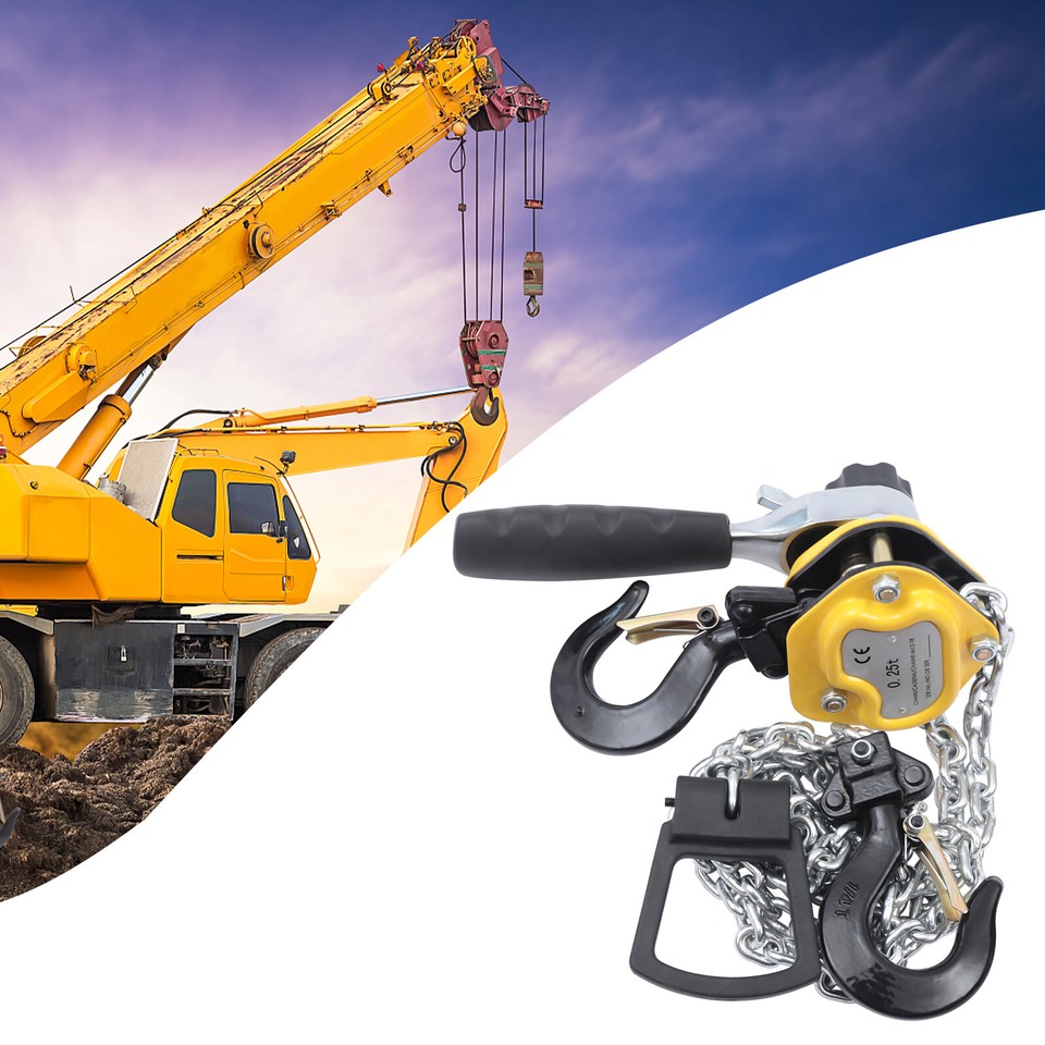 1/4 Ton 550LB 10Ft Lift Lever Block Mini Chain Hoist Come Along Puller ...