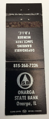 Onarga State Bank, Illinois Vintage Matchbook Cover | eBay
