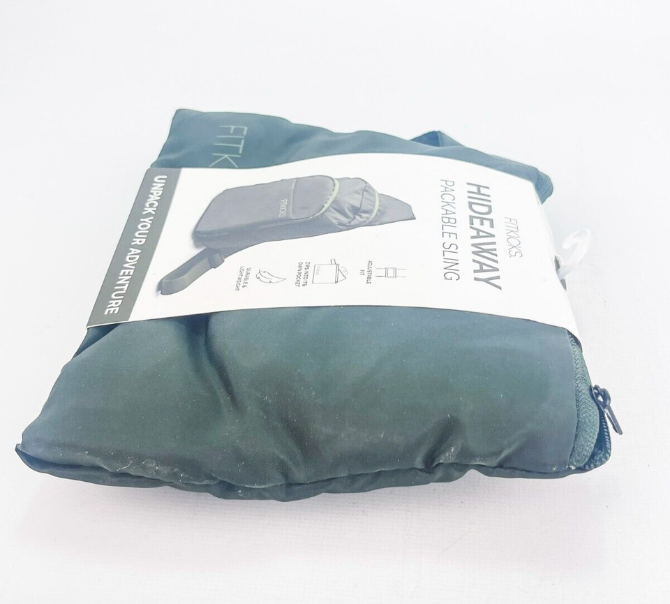 Fitkicks Hideaway Packable Water Repel Green Sling Bag Lightweight ...