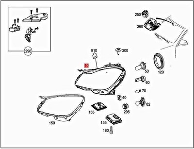 Genuine MERCEDES BBDC C204 S204 W204 C-CLASS Lamp Unit 2048208339 | eBay