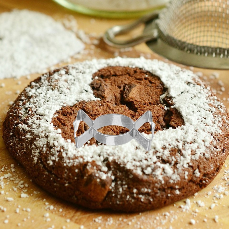 4 Pcs Candy Shape Cookie Stainless Steel DIY Biscuits Baking Mold Tool ...