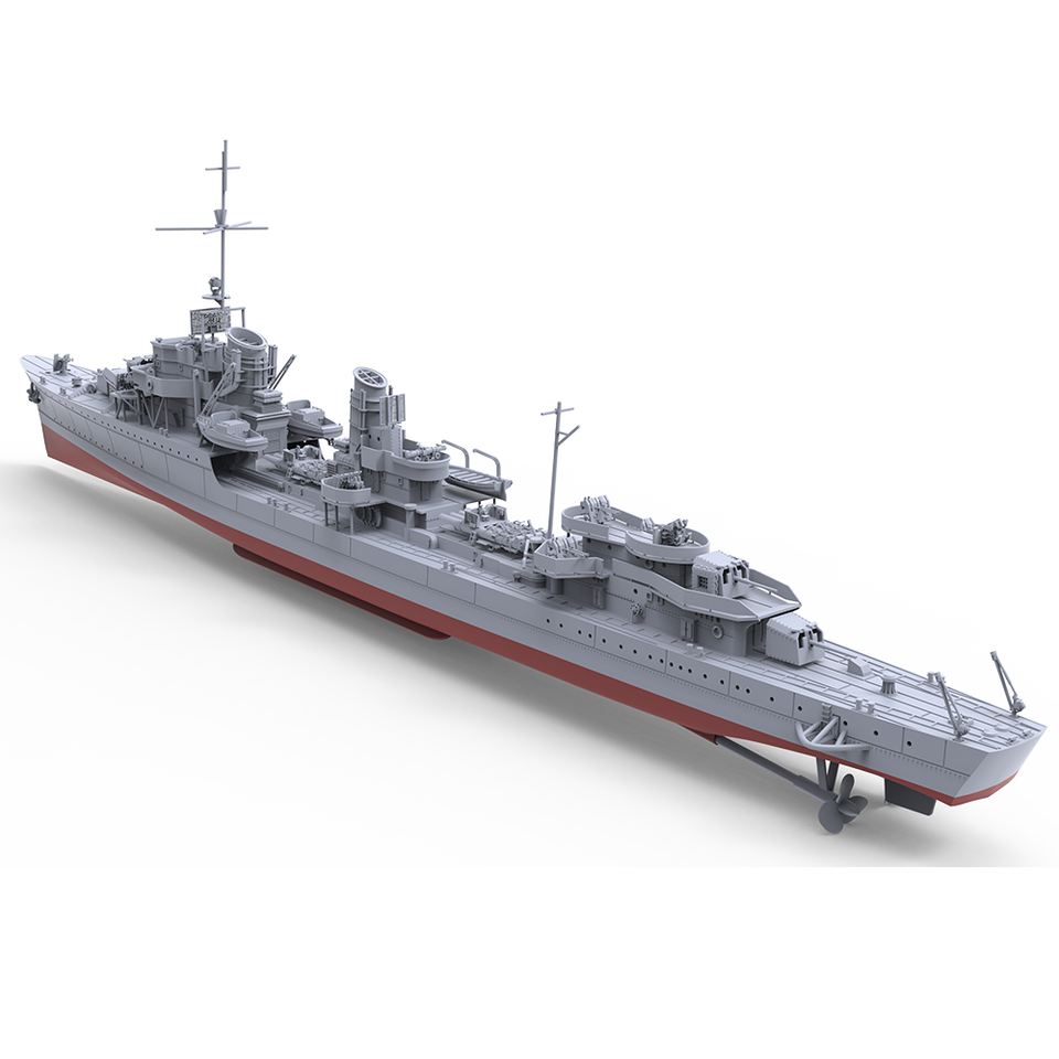 SSMODEL 1/350 Model Kit German Z15 Destroyers 1934A Full Hull Segmented ...