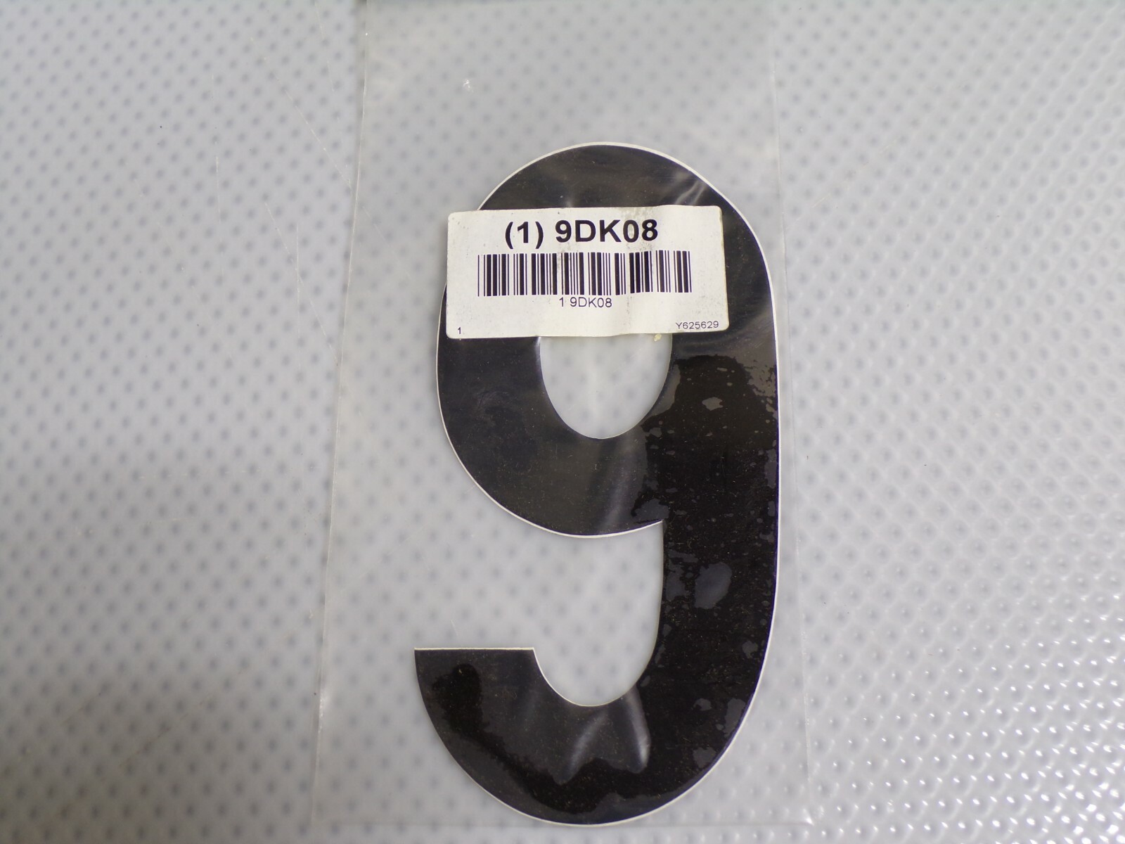 ELECTROMARK Die Cut Number Label, 9, Black, 6" Height, 1 EA, 3412069 | eBay