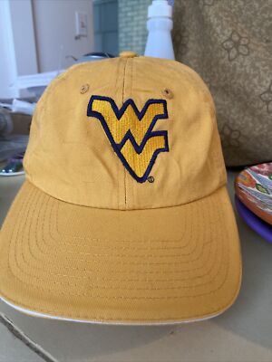 West Virginia Baseball Cap By Sun Cap Yellow With WV Outlined In Navy ...