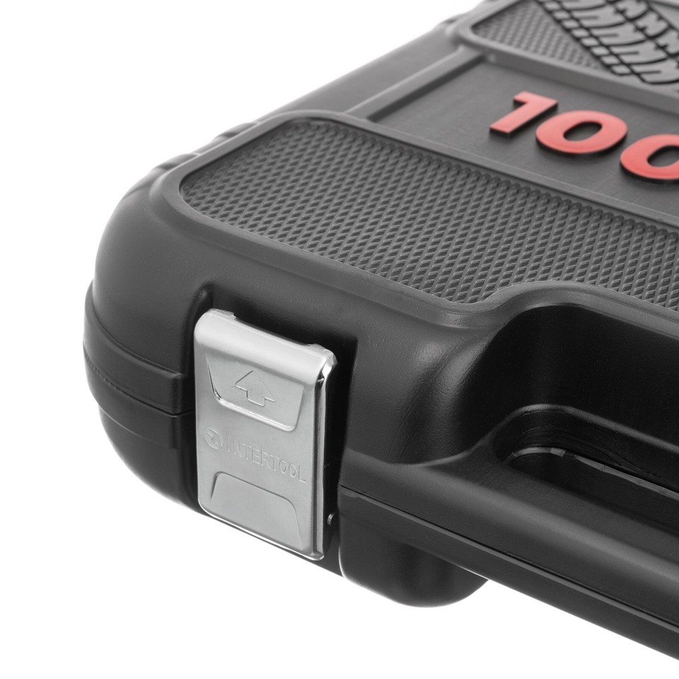 INTERTOOL 73pc 1/4" and 1/2" Ratchet Socket Wrench and Bit Set ET08 ...