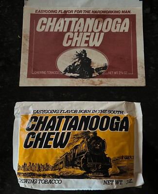 Chattanooga Chew chewing tobacco pouch and new copy test pouch. VERY ...