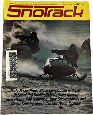 Vintage SnoTrack Magazine January 1975 USSA Official Snowmobile ...