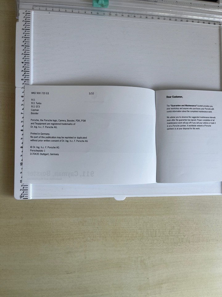 Porsche Service History Book Blank For All Models Up To 2025 | eBay UK
