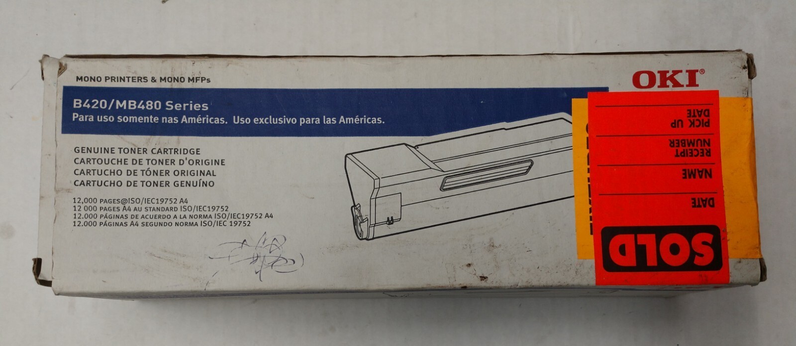 Genuine OKIDATA B420/MB480 MFP Series Toner (12K Pages) - 43979215 | eBay