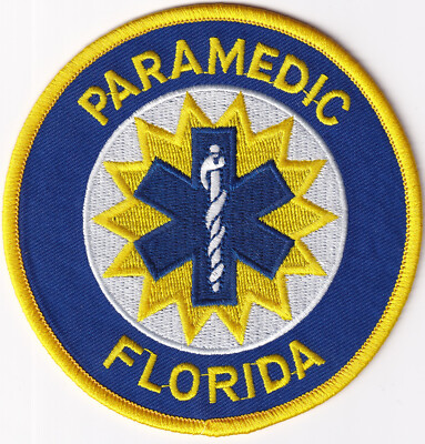 Florida Paramedic patch Medium Gold border version | eBay UK