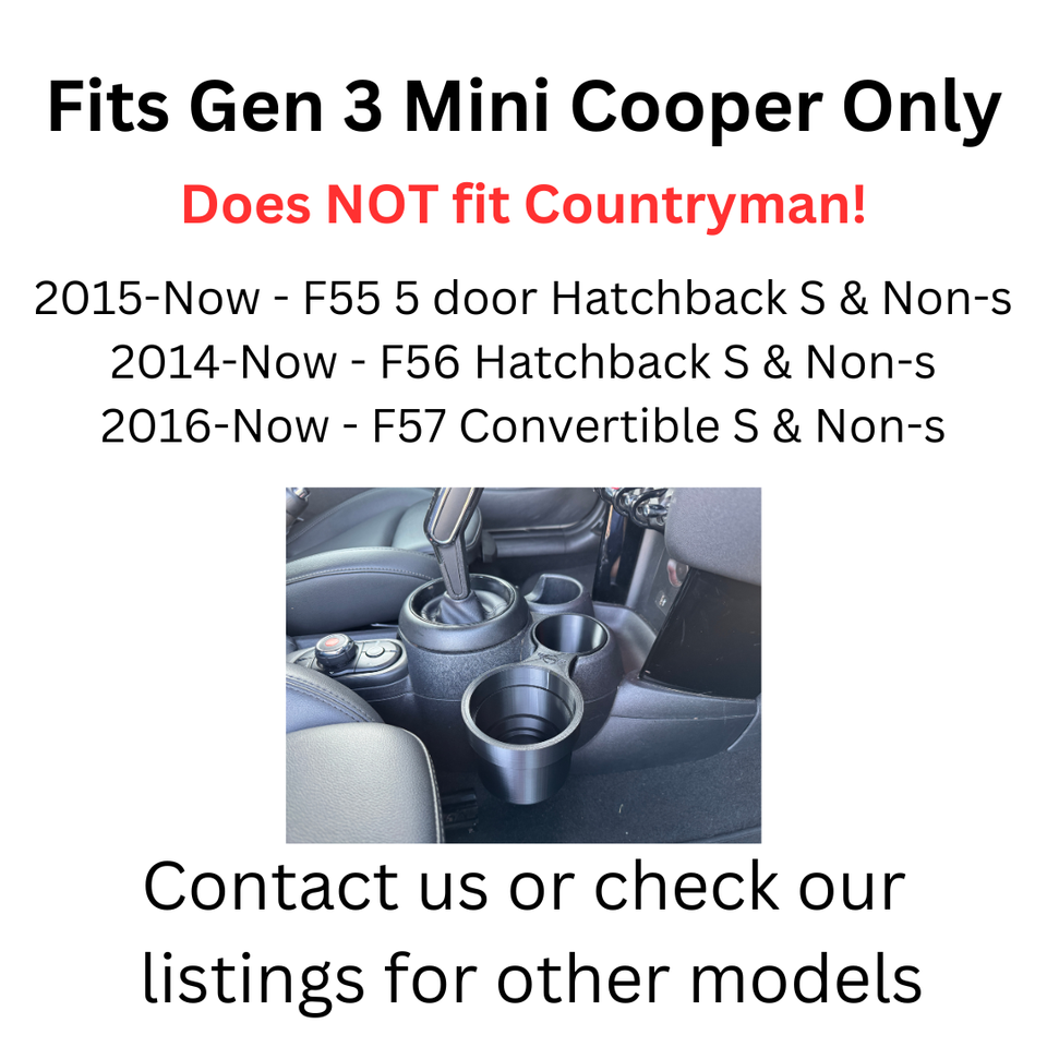 Mini Cooper Cup Holder Extender Gen 3 2014 - 2024 F55 F56 F57 | eBay