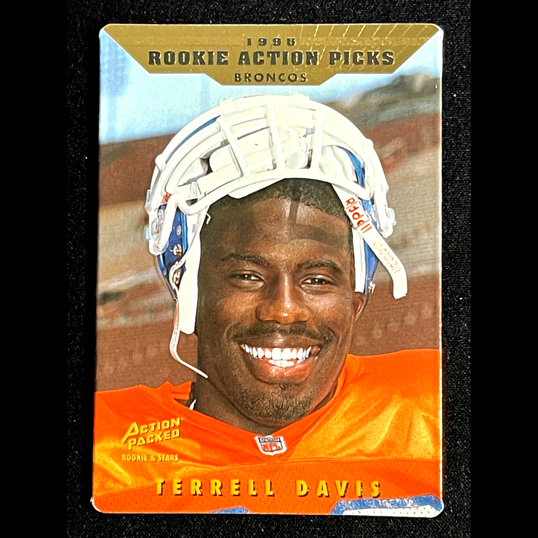 1995 Action Packed Terrel Davis RC Rookie #92 HOF Broncos Mint | eBay