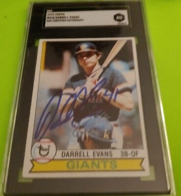 1979 Darrell Evans SIGNED Topps #410 San Francisco Giants AUTO SGC ...