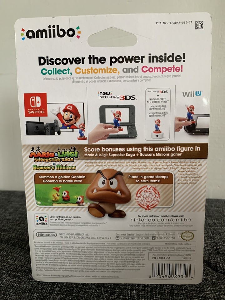 Amiibo Goomba Super Mario Series New - Nintendo | eBay