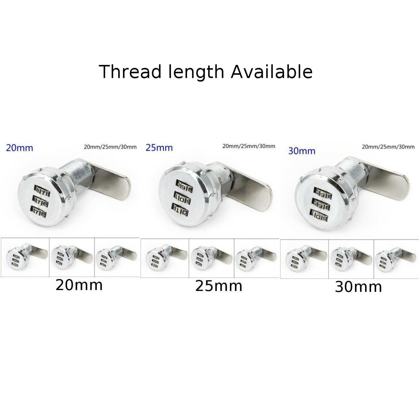 20/25/30mm Digital Code Combination Cam Locks Keyless Box Cabinet ...