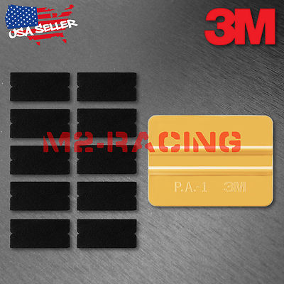 3M Gold Squeegee Applicator Tool Replaceable Felt Edge Tips x10 Vinyl ...