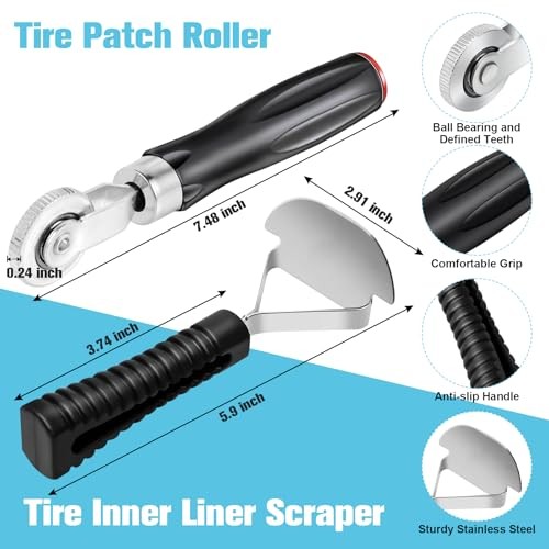 35Pcs Tire Repair Patch Kit Heavy Duty, Tire Patches 32/45/58mm Tire ...
