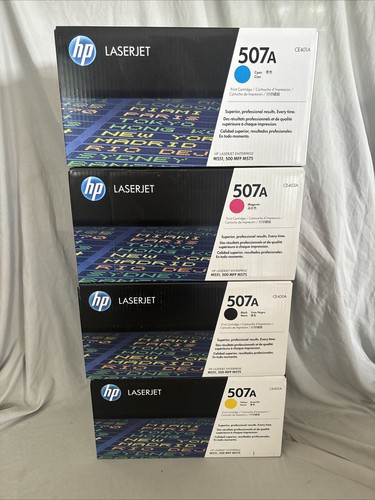 Lot of Genuine HP Toner 507A set CE400A CE401A CE402A CE403A CMYK ...