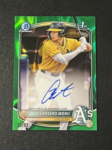 2025 Bowman Chrome Shotaro Morii 1st Bowman Green Lava Refractor Auto ...