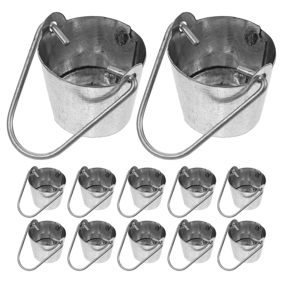 12 Pcs Water Bucket Miniature Garden Decoration Decorative Metal | eBay ...