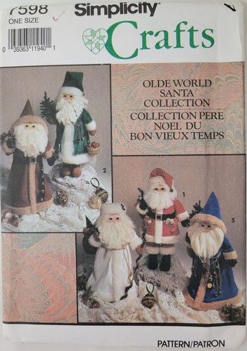 Simplicity 7598 Sewing Pattern Old World Decorative Santa Claus ...