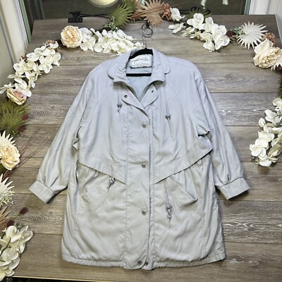 VTG Forecaster Coat Women’s Size Medium Rain Jacket Light Blue Lined ...