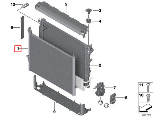 NEW OEM BMW 7 G11 G12 COOLING RADIATOR 17118484639 GENUINE NO DUTY TO ...