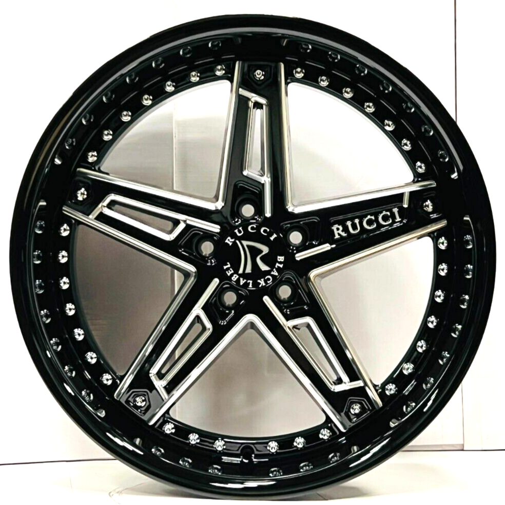 20X10 RUCCI BLACK LABEL BOLT PATTERN 5X112 MERCEDES/AUDI/VOLKSWAGEN ...