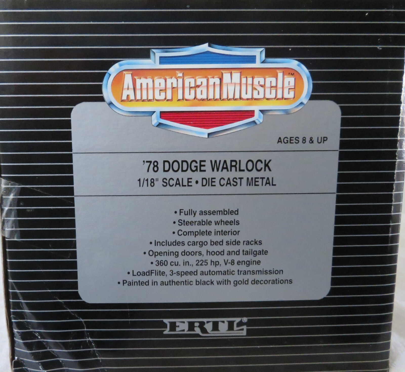 Ertl American Muscle '78 Dodge Warlock 1:18 Diecast Vehicle - Black ...