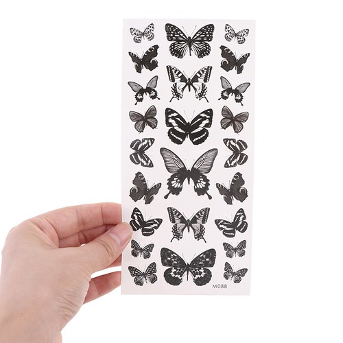 1 Sheet Waterproof Temporary Tattoo Sticker 3D Butterfly Fake Tattoo ...