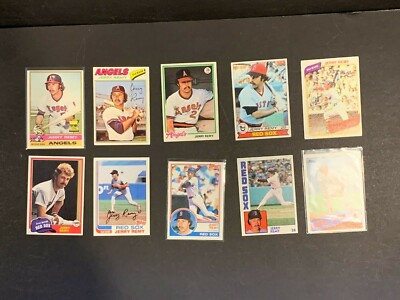 1976-85 Jerry Remy Topps Red Sox Angels Complete 10 Baseball Card ...