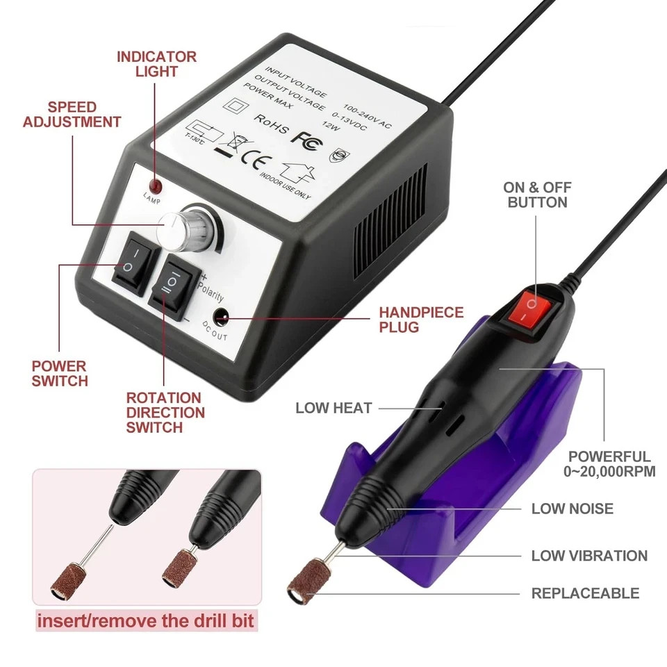 Toe Nail Grinder For Thick Toenails Set Manicure And Pedicure ...