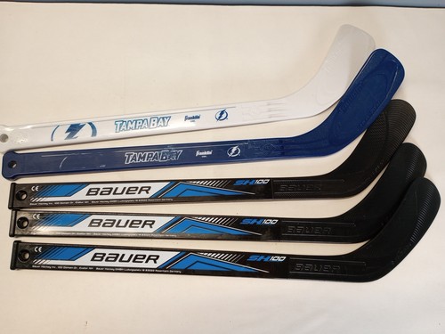5 Franklin SHOT ZONE NHL MINI Floor Knee HOCKEY STICKS Bauer sh100 TB ...