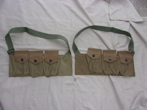 WW1 US M1918 BAR Magazine Bandoleers--Matched Left/Right Set--1918 Date ...