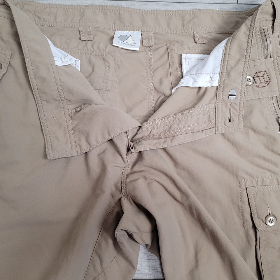 Clothing Arts P^Cubed Travel Pants 36x30 Khaki Cargo Pick‑Pocket Proof ...