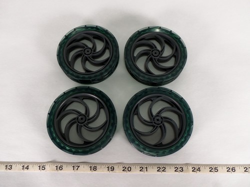 Lot of 4 Vex Wheels 276-1497 Green Robot Robotics Battle Bots Rubber ...