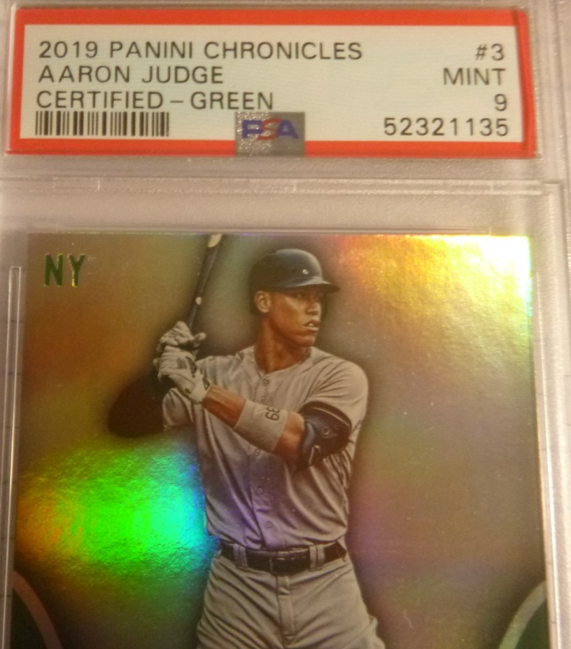 2019 PANINI CHRONICLES #3 AARON JUDGE 3 CARD WHITE, GREEN ,RED PSA 9 | eBay