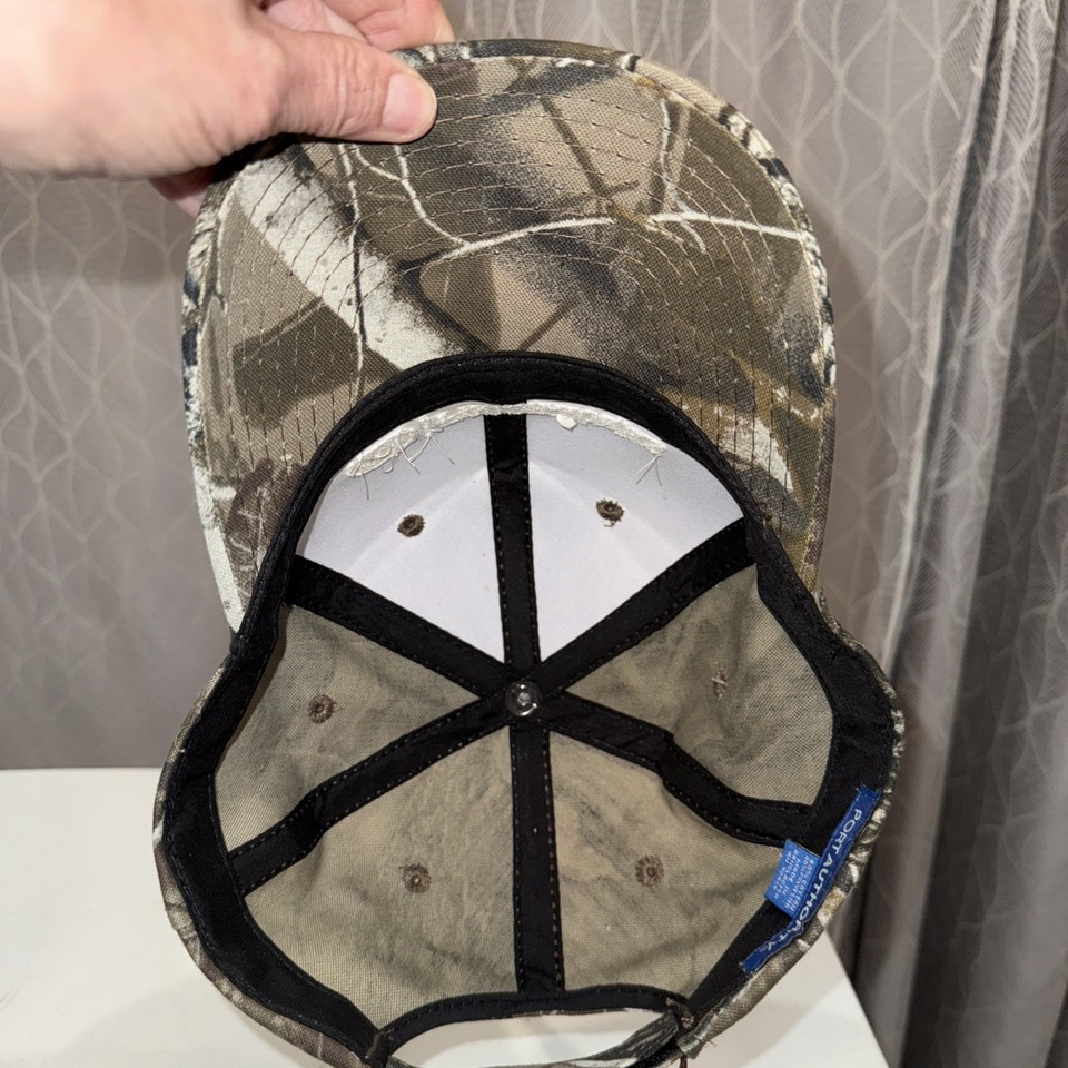CCI Finish Works in White on Camouflage Hat Cap Hook Loop w Tags Port ...