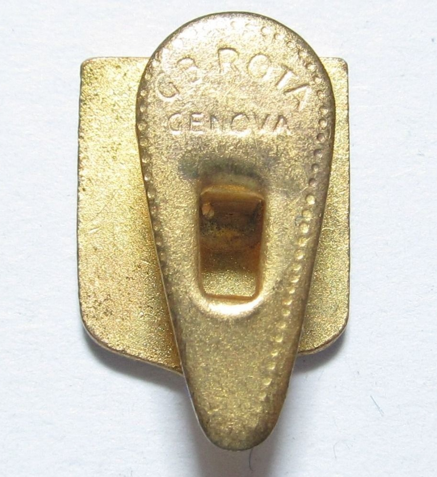 Genoa Cricket and Football Club (Genoa CFC) enameled Buttonhole Badge ...