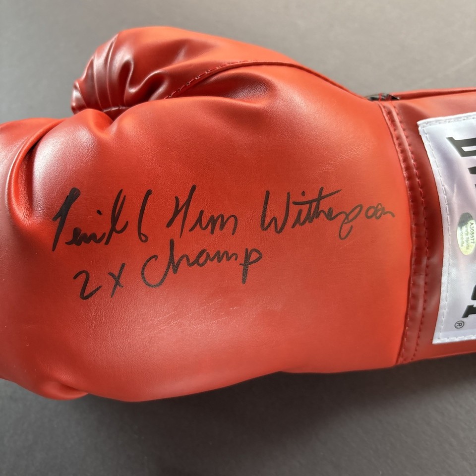 Tim Witherspoon Autographed Signed Red Everlast Boxing Glove --Schwartz ...