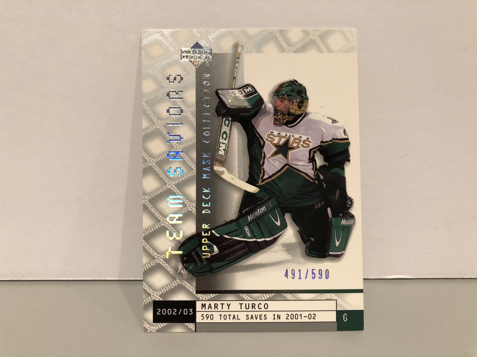 2002-03 Upper Deck Mask Collection #95 Marty Turco Dallas Stars Hockey ...