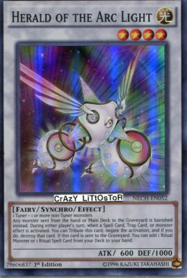 YU-GI-OH HERALD OF THE ARC LIGHT 1ST ED SUPER RARE NM/MINT NECH-EN052 ...