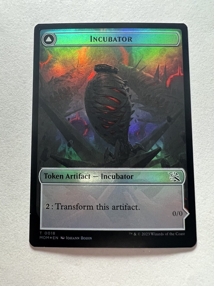 MTG Magic FOIL Incubator / Phyrexian 0018 Token March of the Machine x2 ...