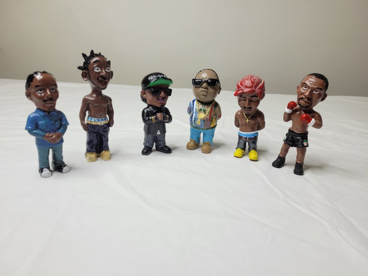2pac And Biggie Actionfigures Mini Resin Ornaments Hip Hop Funny