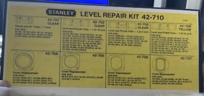 Stanley Level Vial Replacement Kit NOS 42-7010 New Repair Level Nice ...